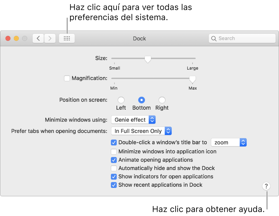 Personalizar el Mac en Preferencias del Sistema - Soporte técnico de Apple