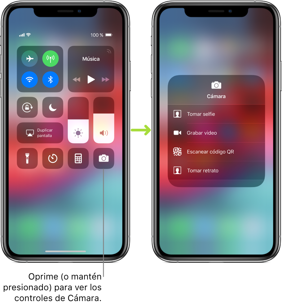 Usar y personalizar el centro de control en el iPhone - Soporte técnico ...