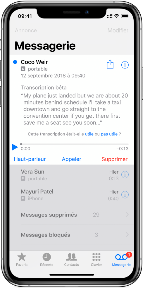 Vérifier sa messagerie sur l’iPhone - Assistance Apple