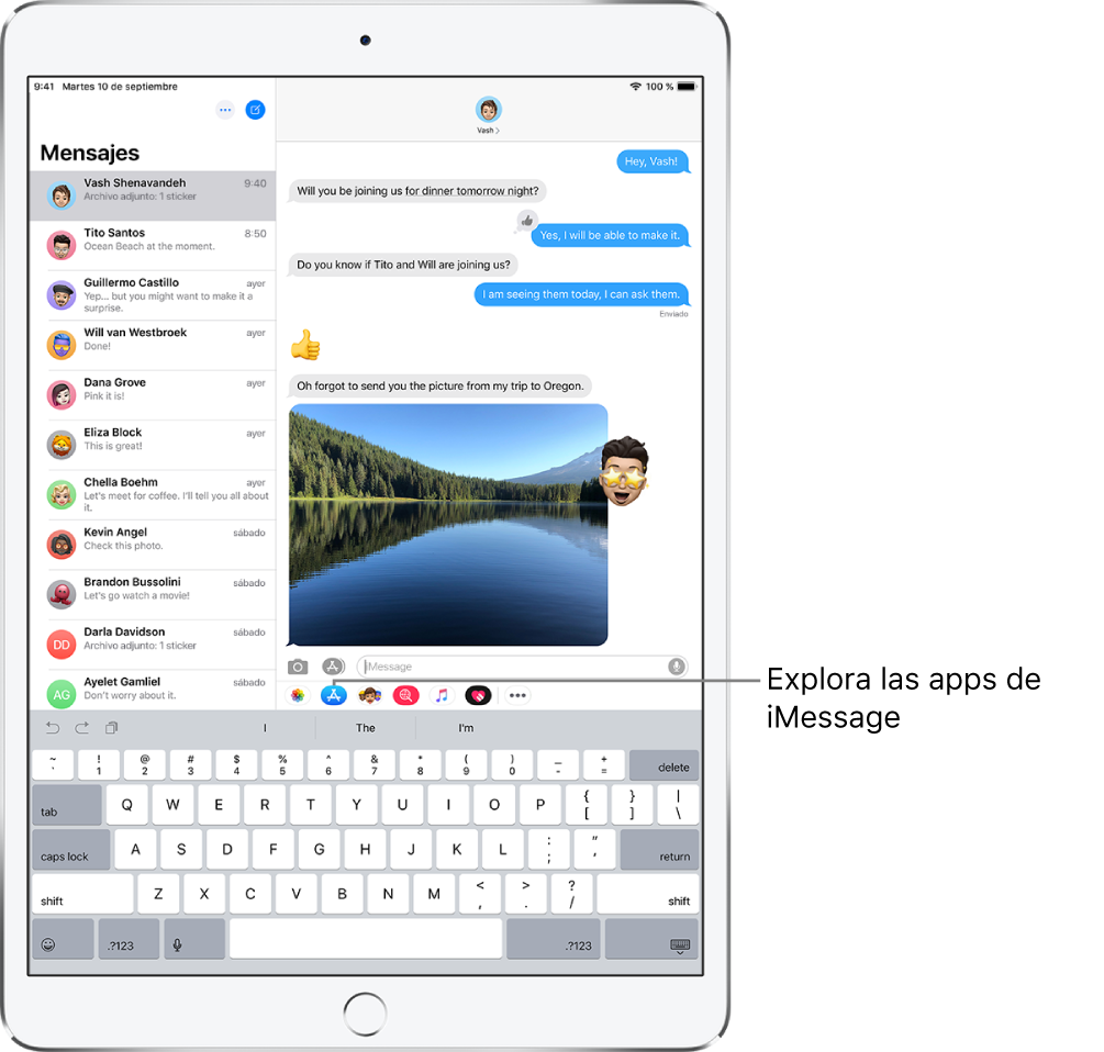 Usar apps de iMessage en Mensajes en el iPad - Soporte técnico de Apple