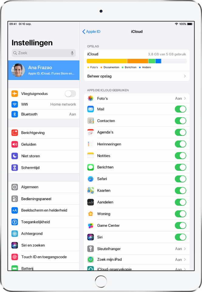 Apple ID- en iCloud-instellingen beheren op de iPad - Apple Support