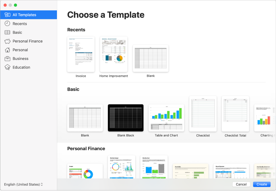 Create A Spreadsheet In Numbers On Mac Apple Support