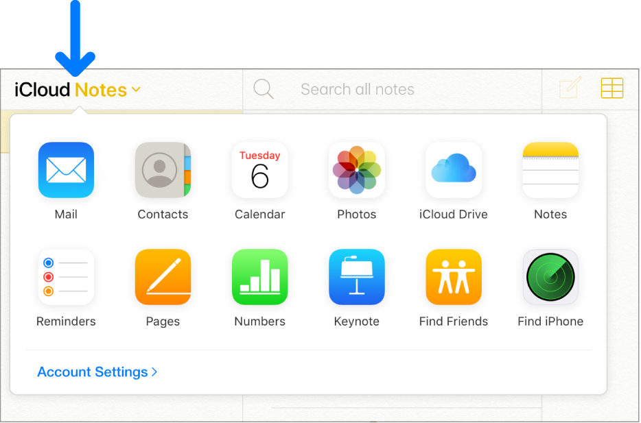 Utiliser iCloud.com - Assistance Apple
