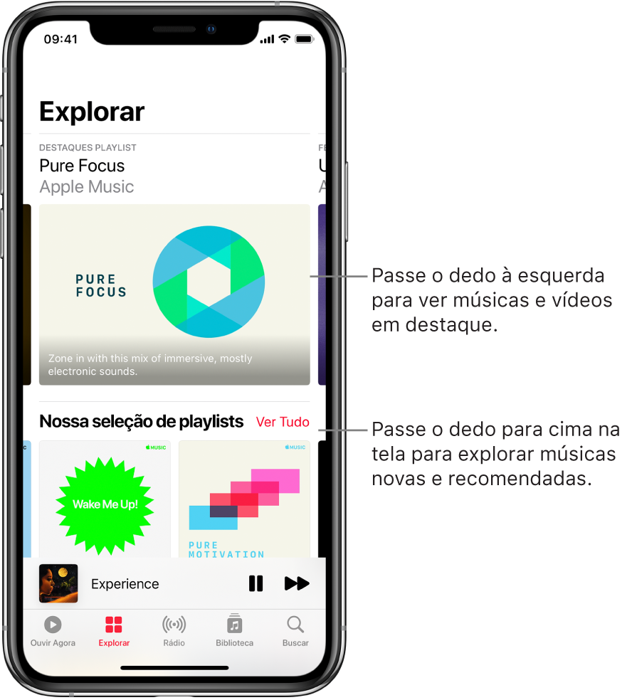 Descubra músicas novas com o Apple Music no iPhone - Suporte da Apple