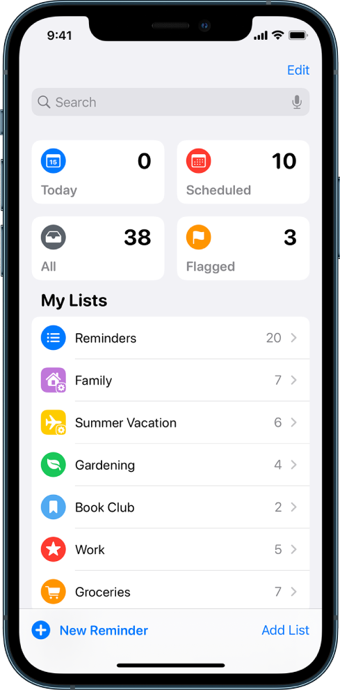 Organize lists in Reminders on iPhone – Apple Support (AU)