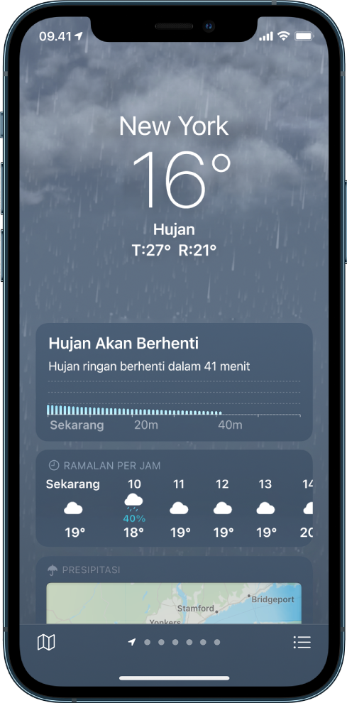 Memeriksa cuaca di iPhone - Apple Support (ID)