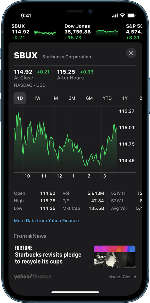 Check stocks on iPhone - Apple Support (IN)
