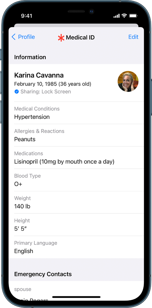 Fill out your Health Details and Medical ID in Health on iPhone – Apple ...