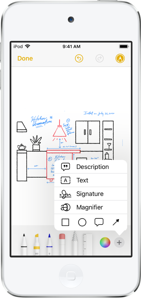 Draw in apps with Markup on iPod touch - Apple Support
