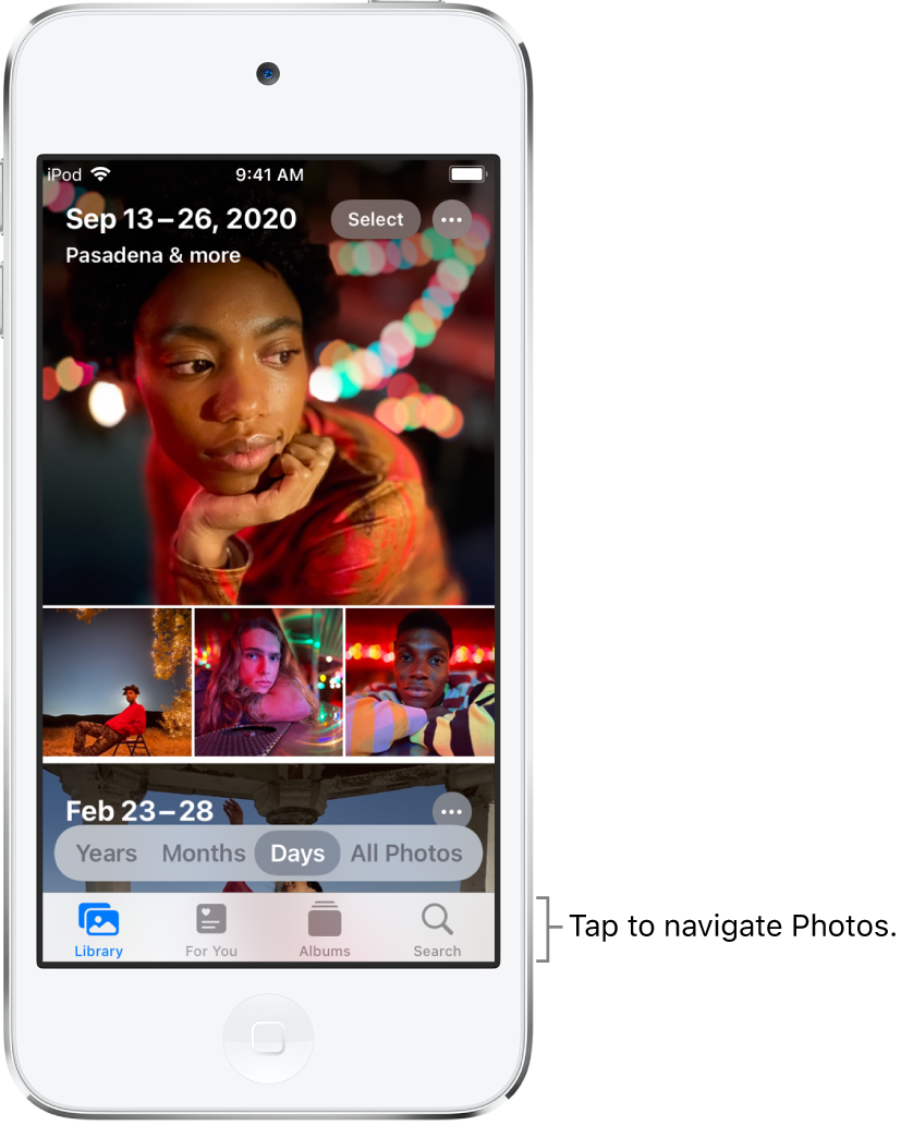View photos in the Photos app on iPod touch - Apple Support