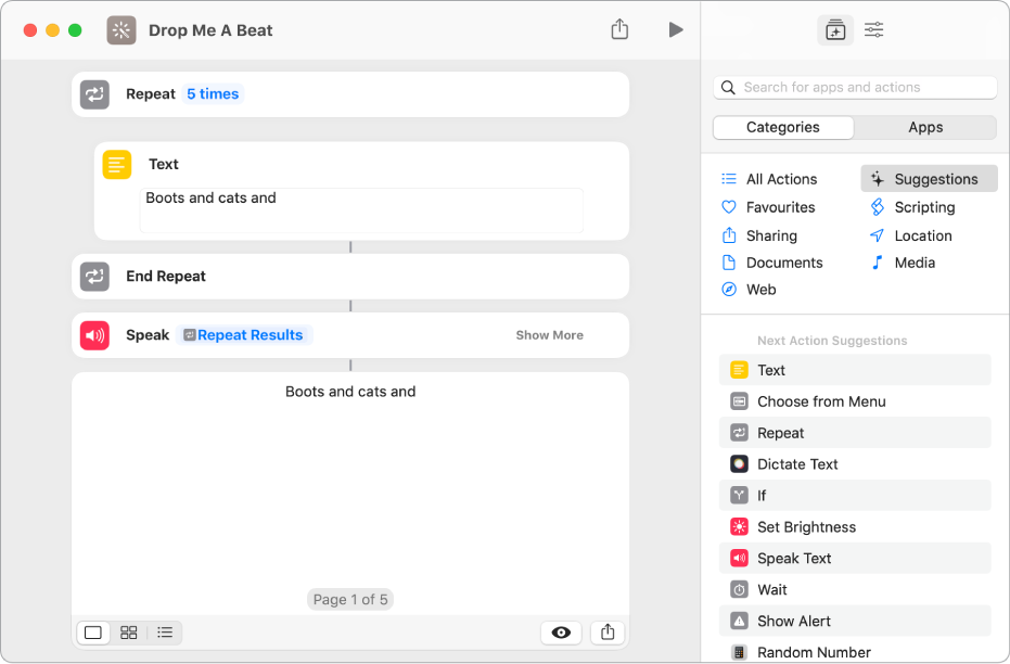Use Repeat actions in Shortcuts on Mac – Apple Support (UK)