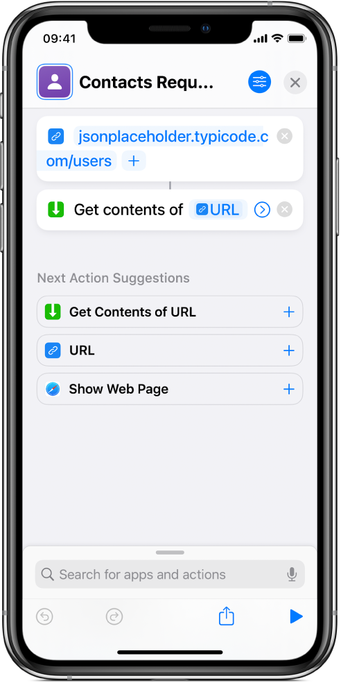 Request your first API in Shortcuts on iPhone or iPad – Apple Support (UK)