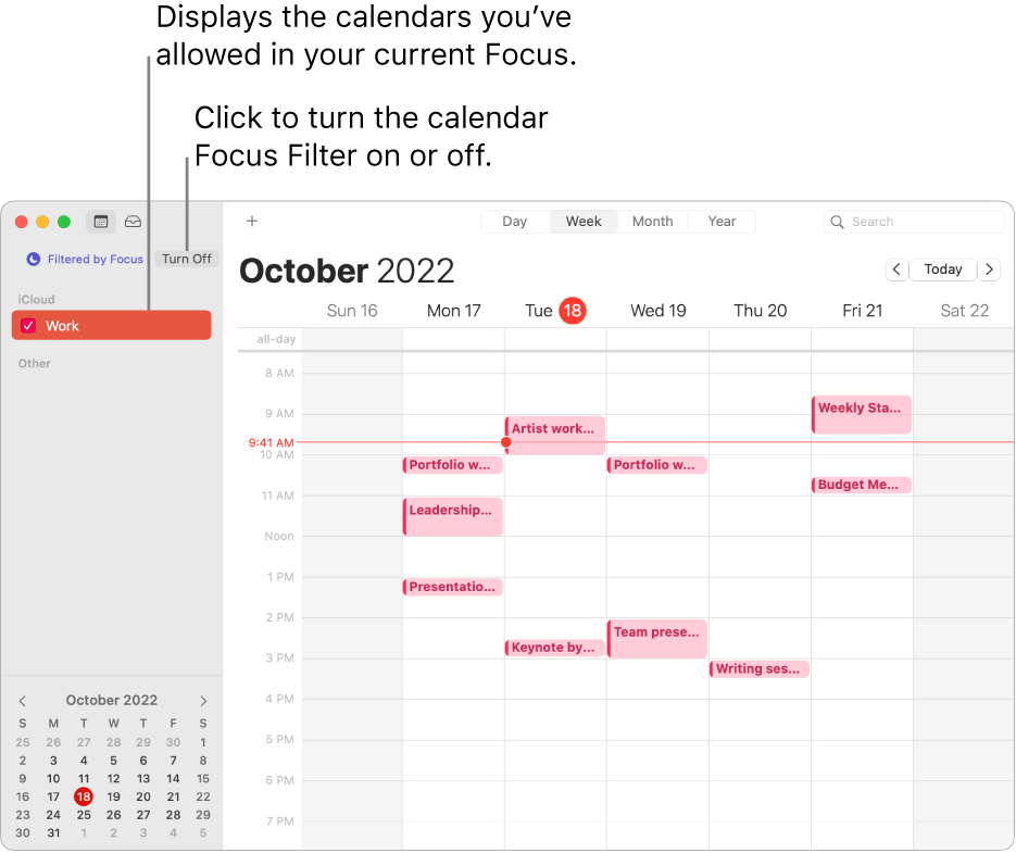 Use Focus filters in Calendar on Mac – Apple Support (UK)