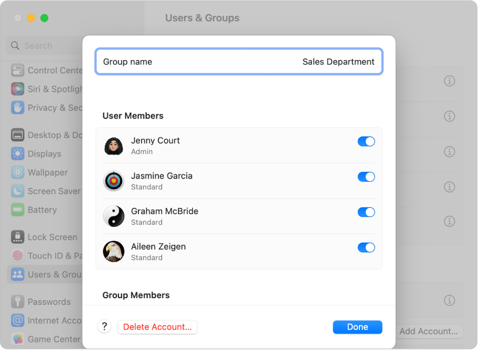 Add a user or group on Mac - Apple Support