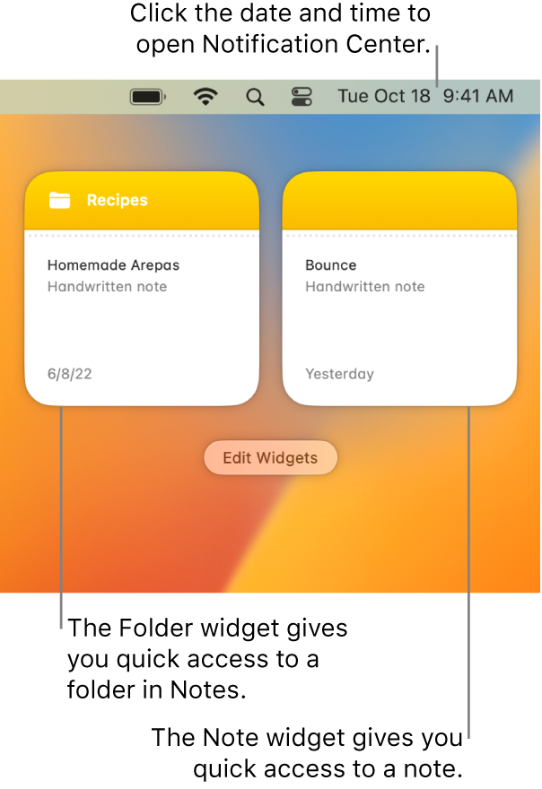 Use Notes widgets in Notification Center on Mac - Apple Support (SG)
