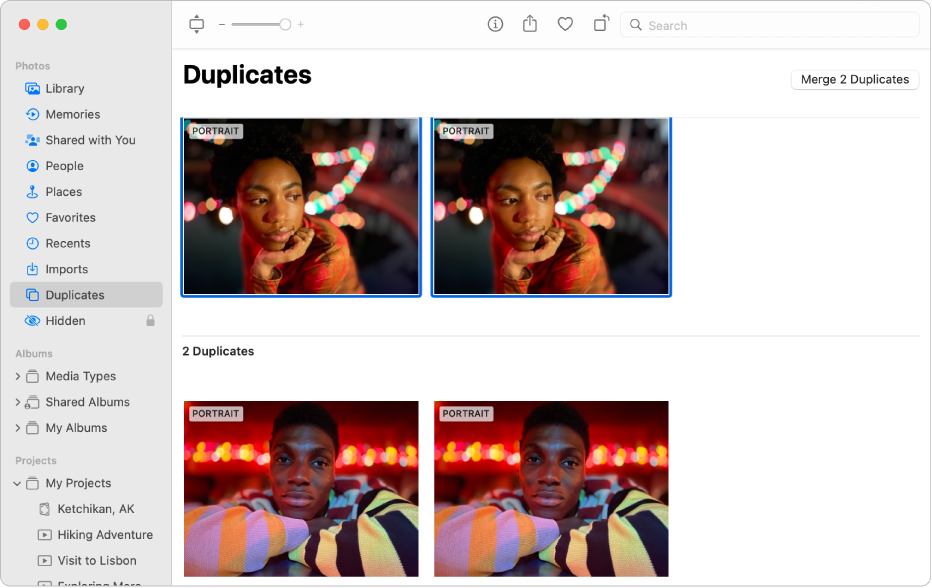 Eliminar fotos duplicadas en Fotos en el Mac - Soporte técnico de Apple ...
