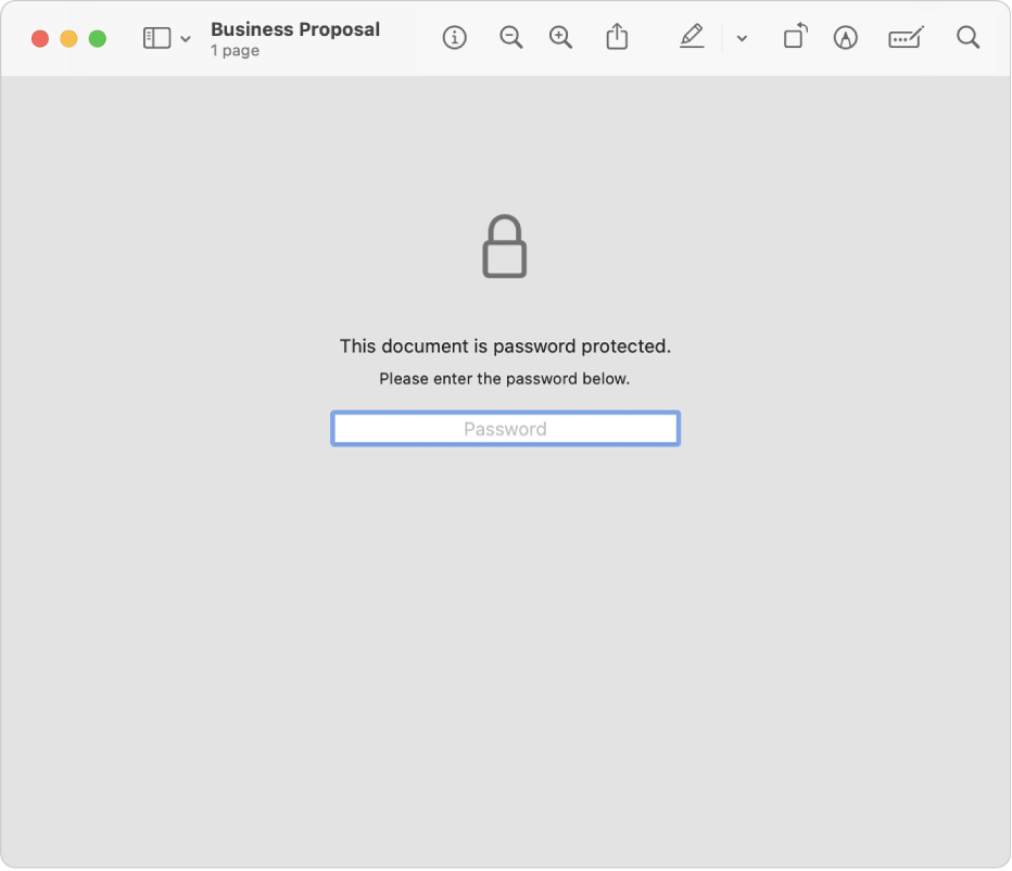 Proteger un PDF con una contraseña en Vista Previa en la Mac - Soporte ...