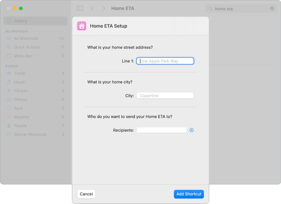Add import questions to shared shortcuts on Mac - Apple Support