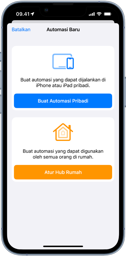 Membuat automasi rumah baru di Pintasan di iPhone atau iPad - Apple ...
