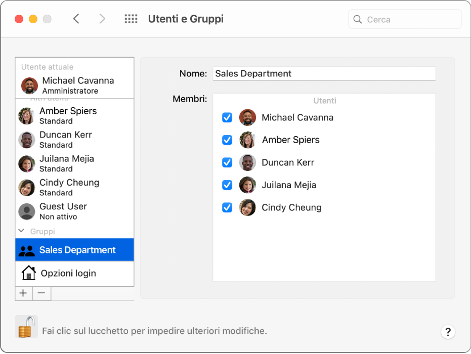 Configurare utenti, ospiti e gruppi sul Mac - Supporto Apple (IT)