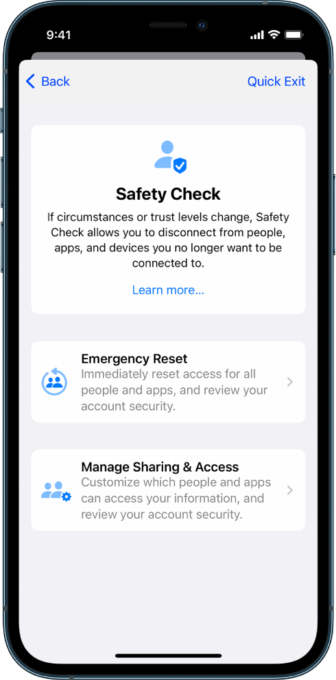 Personal Safety User Guide - Apple Support