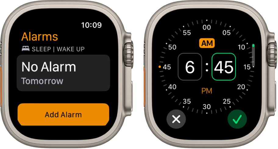 Add an alarm on Apple Watch Ultra - Apple Support