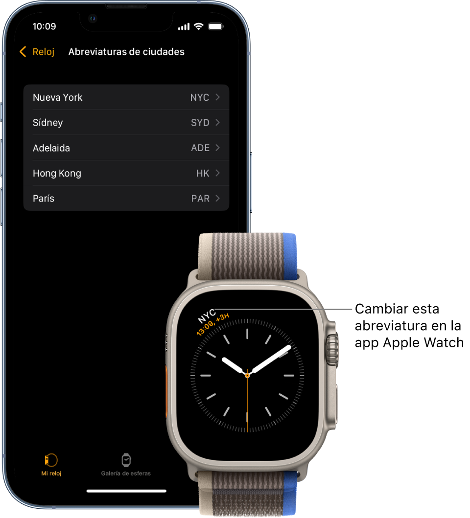 Usar Reloj Mundial en el Apple Watch Ultra para comprobar qué hora es en otros lugares - Soporte ...