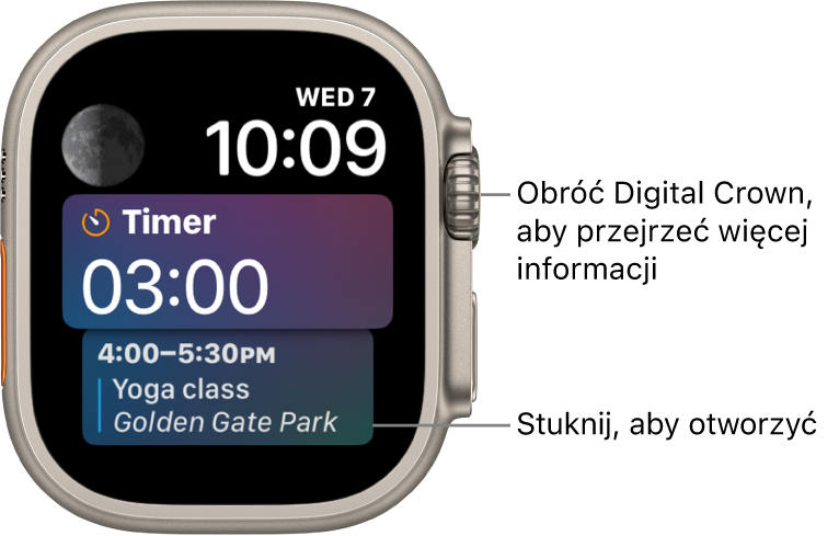 Tarcze Apple Watch Ultra i ich funkcje - Wsparcie Apple (PL)
