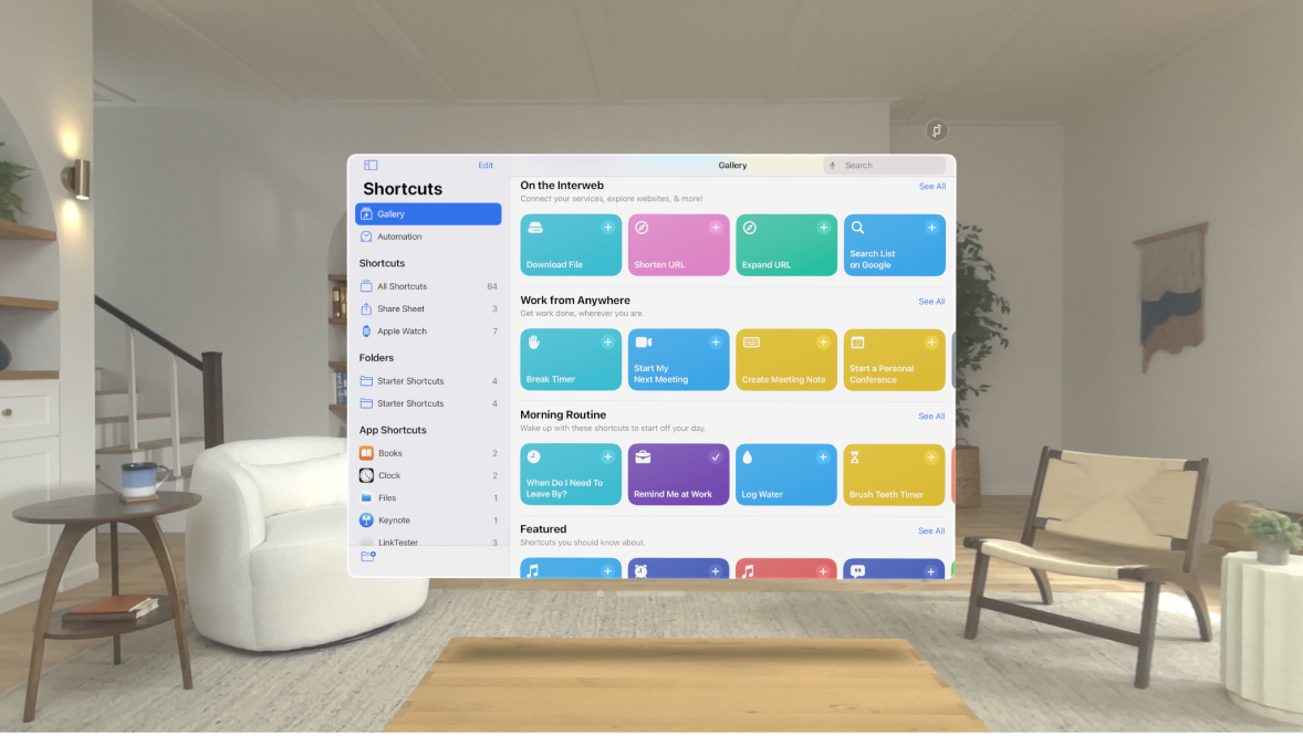 Get started with Shortcuts on Apple Vision Pro - Apple Support