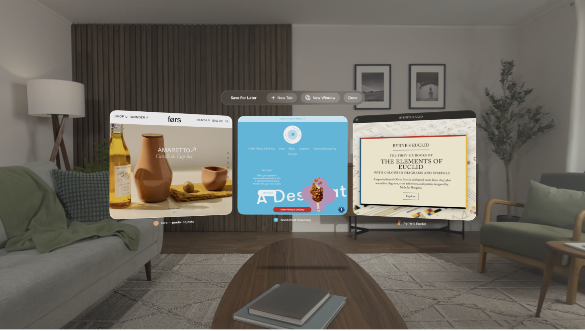 Use tabs and Tab Groups in Safari on Apple Vision Pro - Apple Support