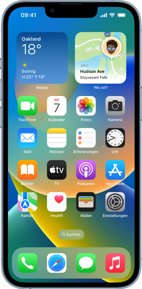 Hinzufügen des Widgets „Wetter“ zum Home-Bildschirm des iPhone - Apple ...