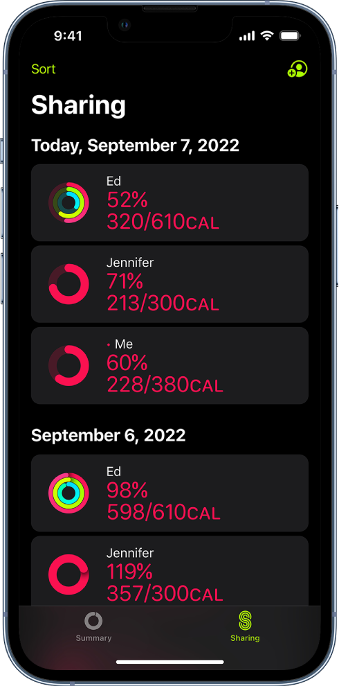 Share your activity in Fitness on iPhone - Apple Support