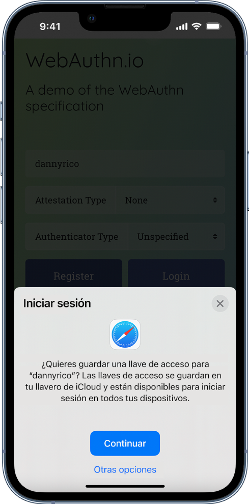 Iniciar sesión con llaves de acceso en el iPhone - Soporte técnico de ...