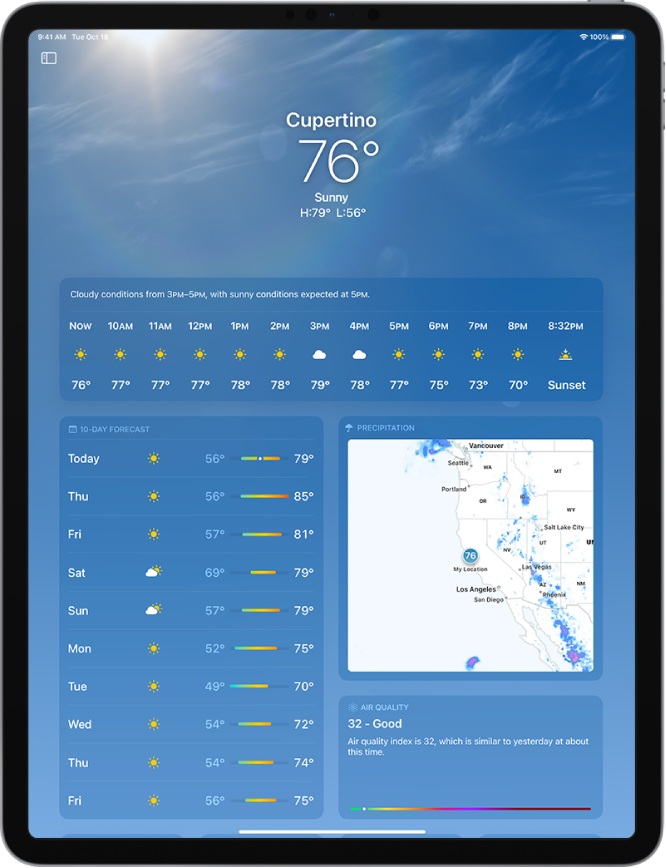 Check the weather on iPad – Apple Support (UK)