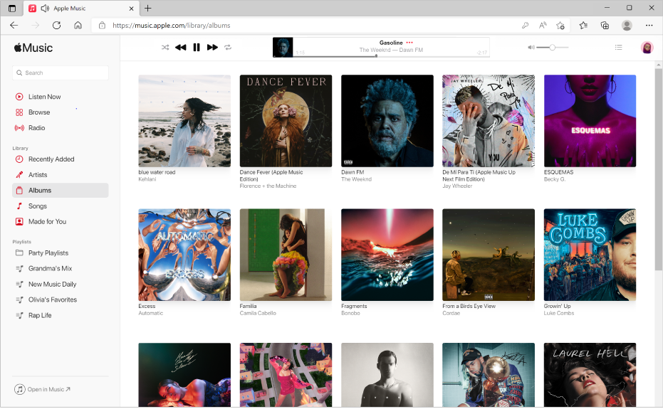 Guide d’utilisation d’Apple Music sur music.apple.com – Assistance ...