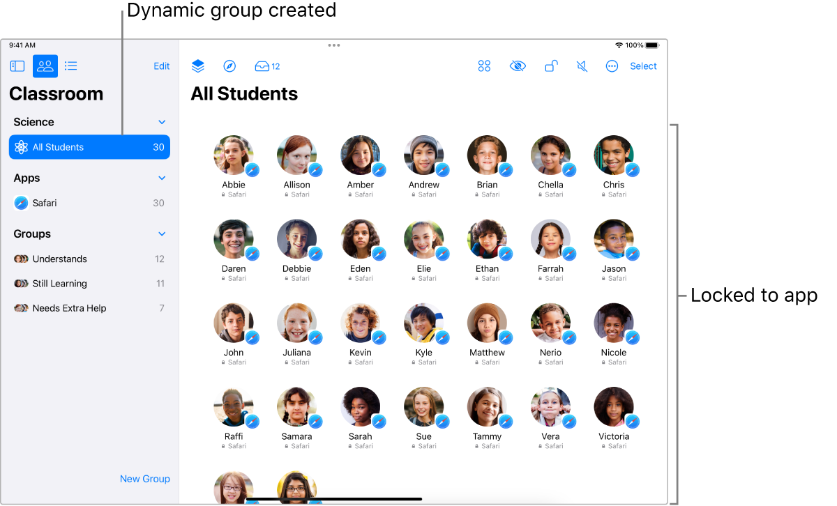 Manage students’ app usage in Classroom - Apple Support
