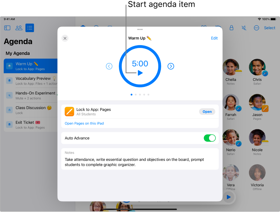 Create class agendas in Classroom - Apple Support (KW)
