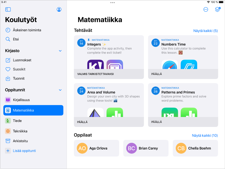 Mikä on Oppitunti? - Apple-tuki (FI)