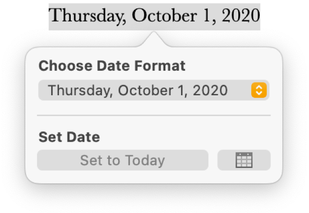 Add the date and time in Pages on Mac - Apple Support