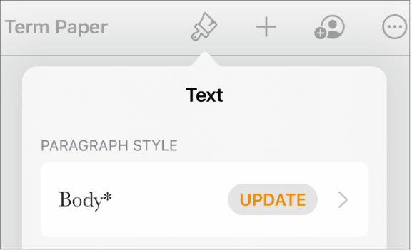 Use text styles in Pages on iPad - Apple Support