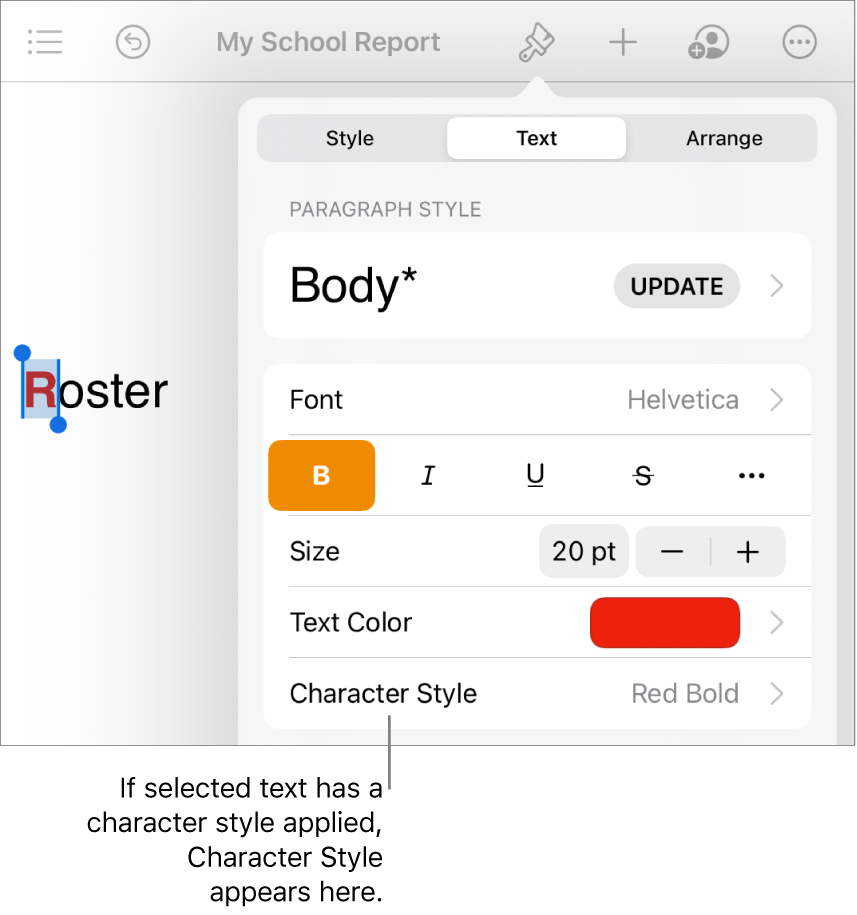 Use text styles in Pages on iPad - Apple Support