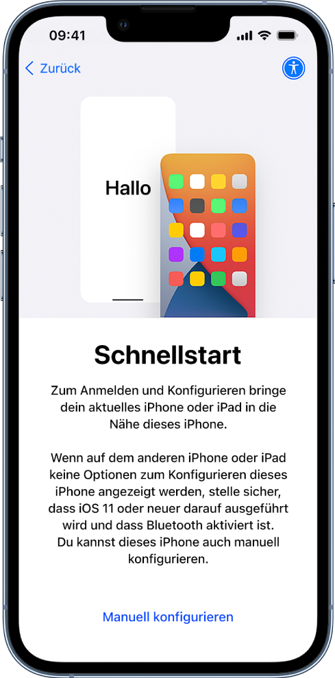 Grundlagen konfigurieren - Apple Support (DE)