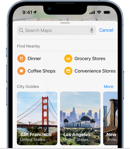 Find nearby attractions, restaurants, and services in Maps on iPhone ...