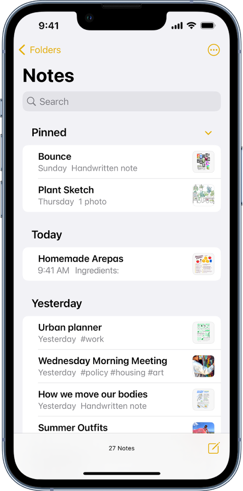 Organize your notes in folders on iPhone - Apple Support