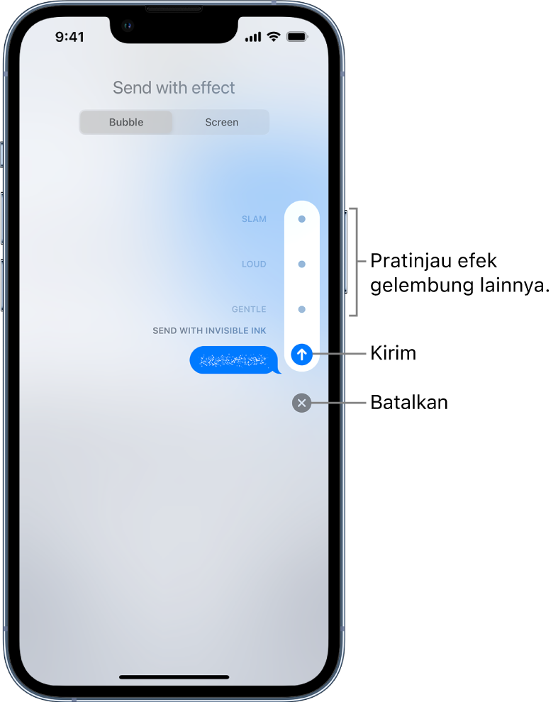 Menganimasikan pesan di iPhone - Apple Support (ID)