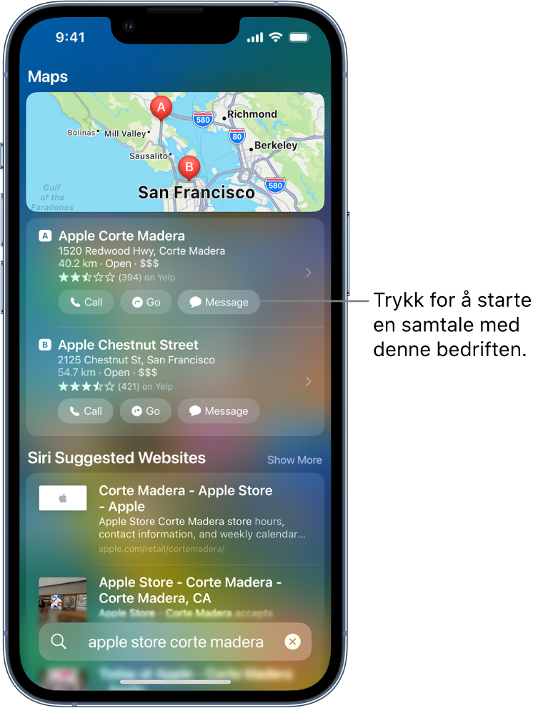 Send og motta meldinger på iPhone - Apple-kundestøtte (NO)