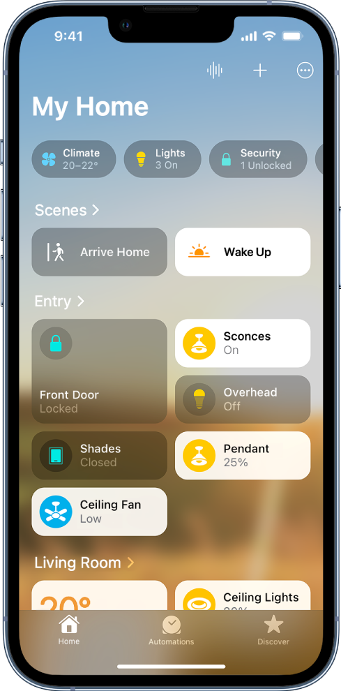 Introdução ao app Casa do iPhone - Suporte da Apple (BR)