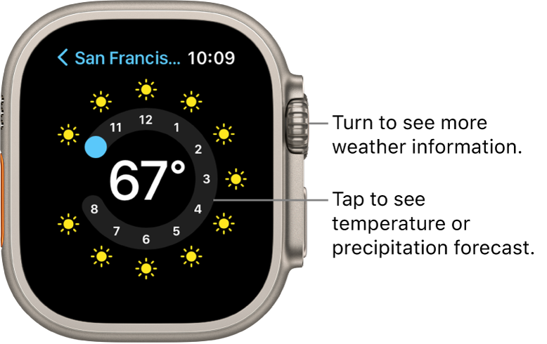 Check the weather on Apple Watch Ultra - Apple Support