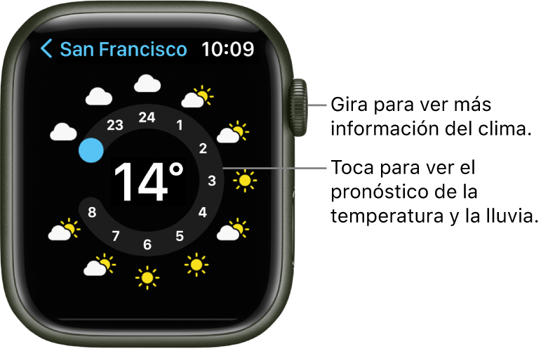 Revisar el clima en el Apple Watch - Soporte técnico de Apple (MX)