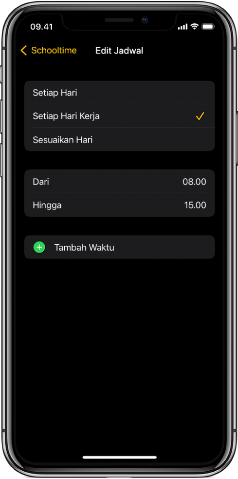 Memulai Schooltime di Apple Watch - Apple Support (ID)